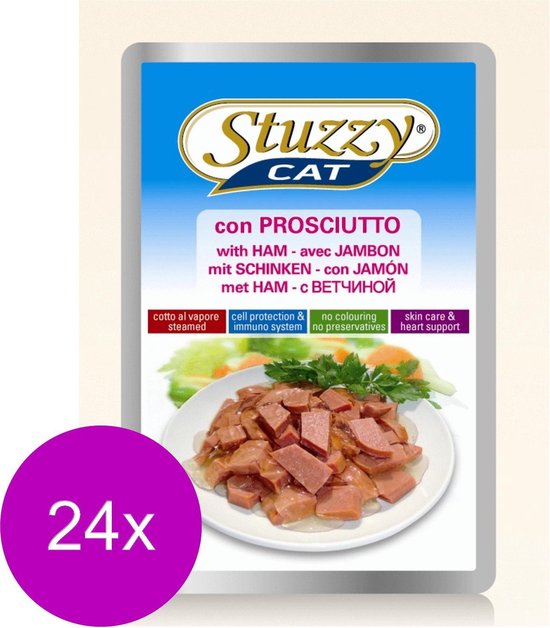 Stuzzy Cat met ham - 24 stuks à 100 gram | bol.com