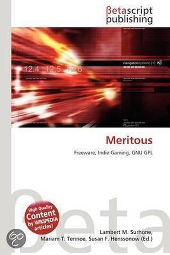 Meritous, Lambert M. Surhone | 9783639936995 | Boeken | bol