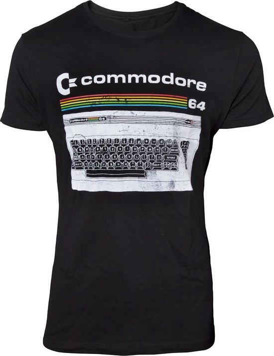 Commodore 64 - Classic Keyboard Men T-Shirt - Black - S | bol