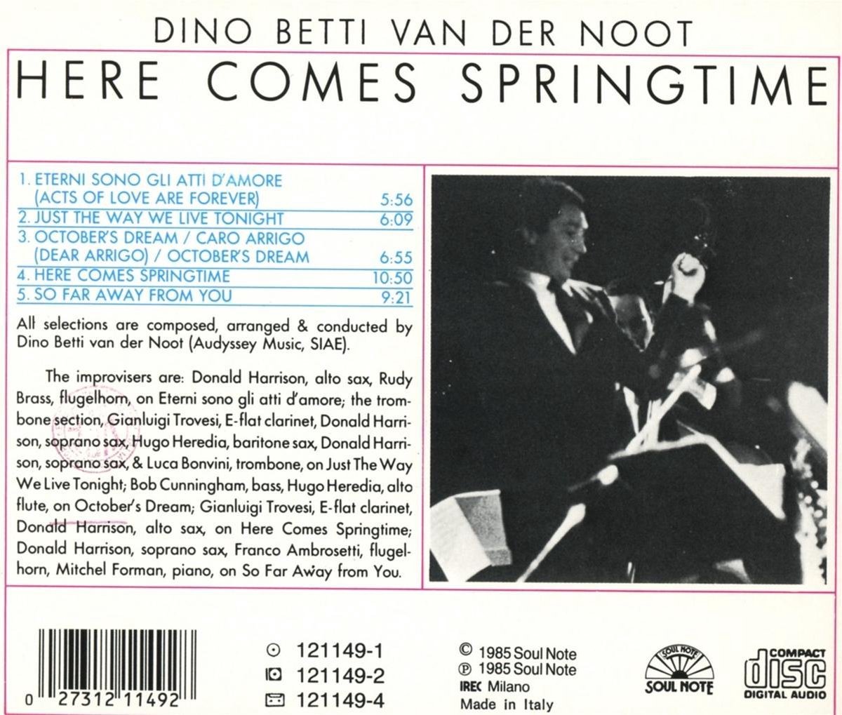Here Comes Springtime, Dino Betti Van Der Noot | CD (album) | Muziek ...