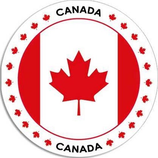 Canada sticker rond 14,8 cm - Canadese vlag - Landen thema decoratie ...