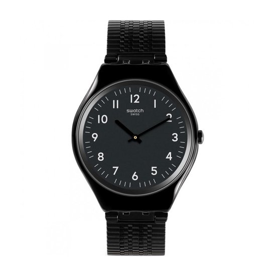 Swatch Skin Irony Skincoal horloge - Zwart | bol.com