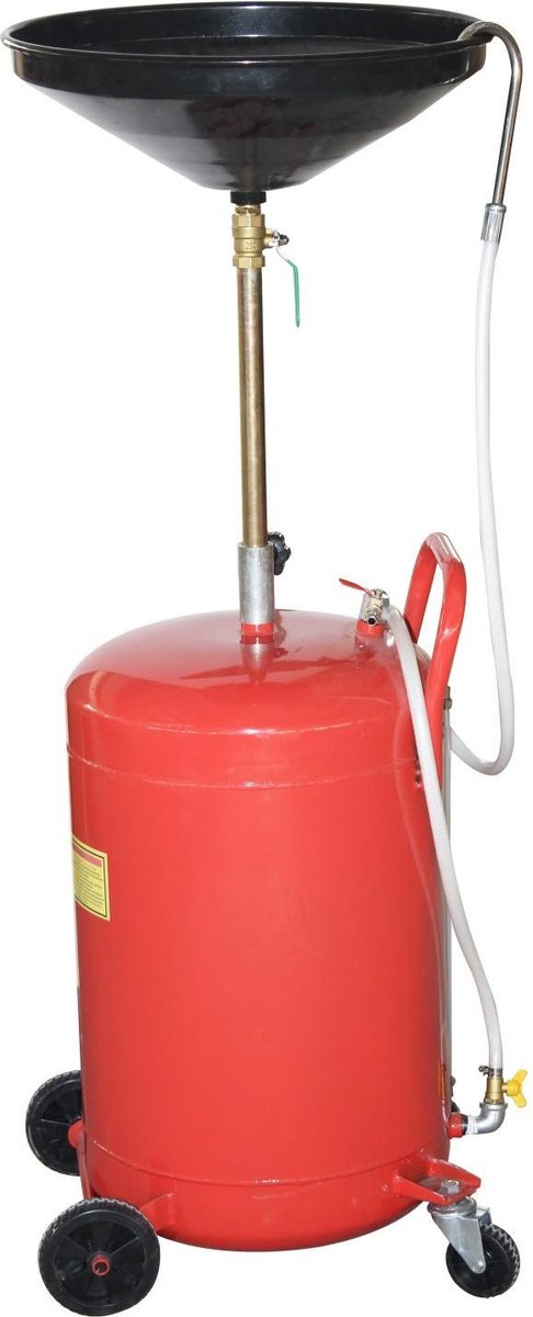 Olie opvangtank afvoer tank met luchtafvoer en trechter - oil drain ...
