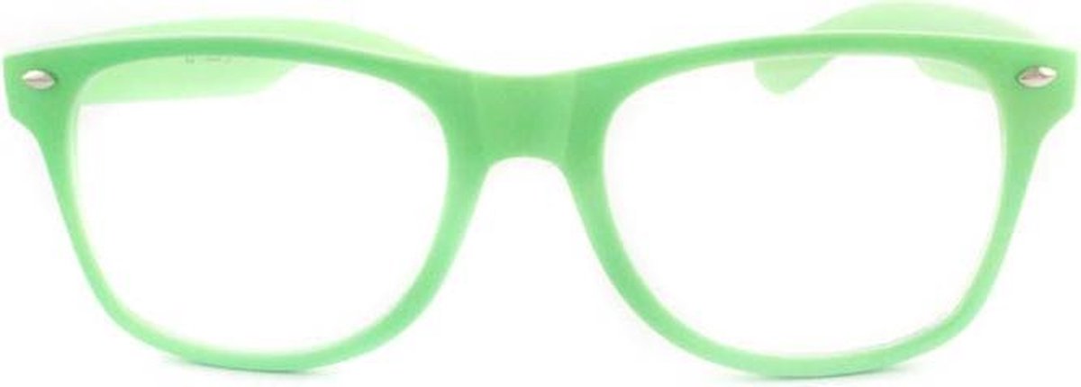 Wayfarer nerd bril zonder sterkte groen | Nerdbril | bol.com