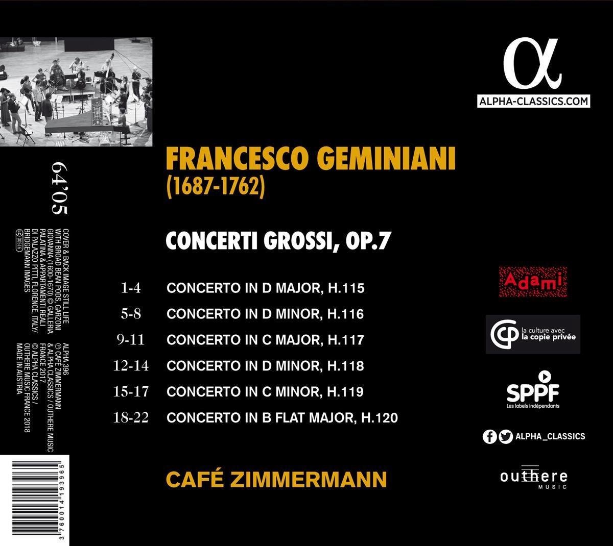 Cafe Zimmermann - Concerti Grossi Op.7, Cafe Zimmermann | CD (album ...