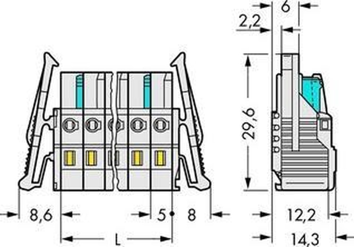 Wago 721-104/037-000 Grijs kabel-connector | bol.com