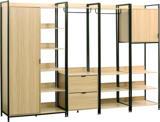 sweeek - Modulaire kledingkast met 4 elementen, b 280 x d 48 x h 190 cm ...