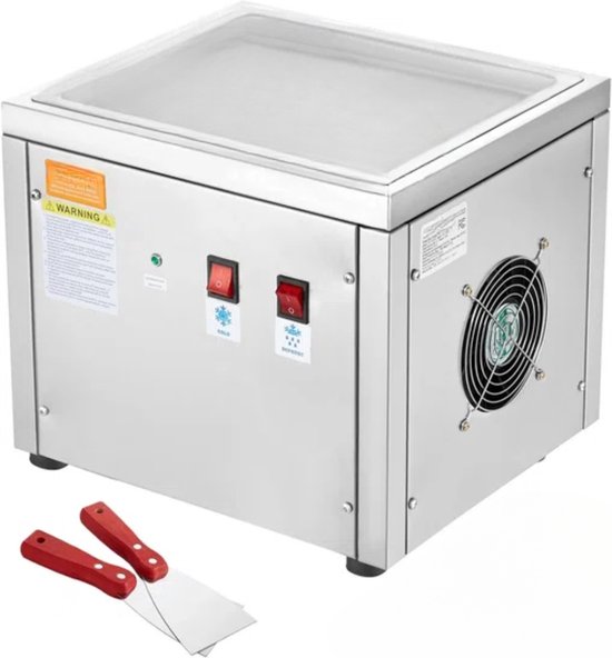 RVS - Professionele Rolijs Machine - Schepijs machine - 28x24 cm | bol