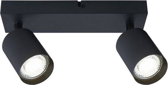 Integral Plafondspot Siena Mat Zwart voor 2x GU10 lamp ( meegeleverd ...