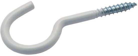 Schroefhaak Rond Open Wit verzinkt Diverse maten 50 stuks | bol