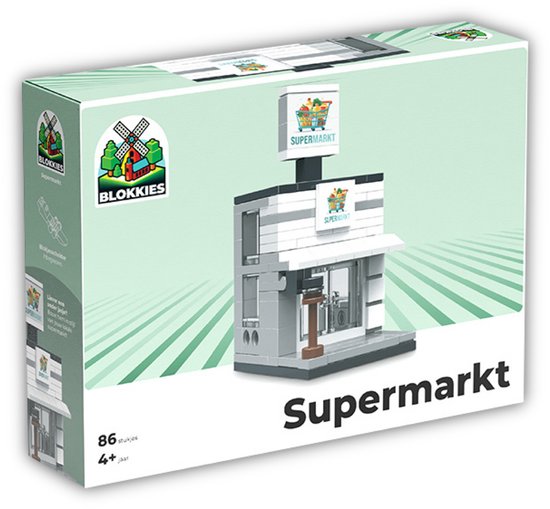 Blokkies Supermarkt Bouwset - Bouwstenen - 86 onderdelen - Constructie ...