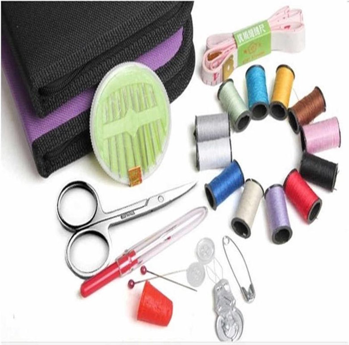 Luxe 12-delige Naai Set - Naai doos Etui - Naaien voor beginners ...