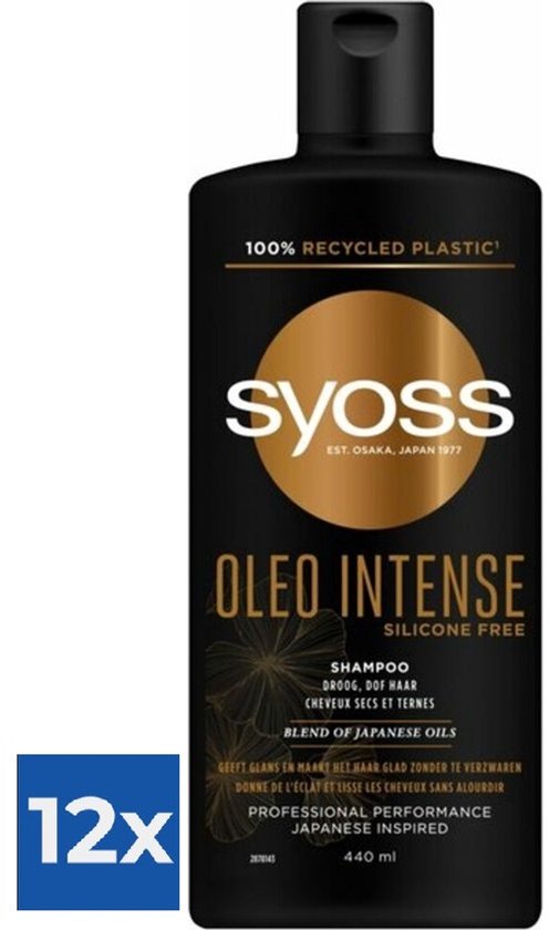 Syoss Oleo Intense Shampoo - 440 ml - Voordeelverpakking 12 stuks | bol