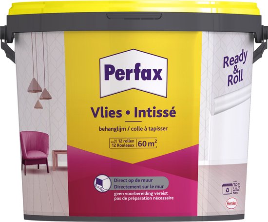 Perfax Ready&Roll Behanglijm Vlies 9 kg | Vliesbehang Behangplaksel ...