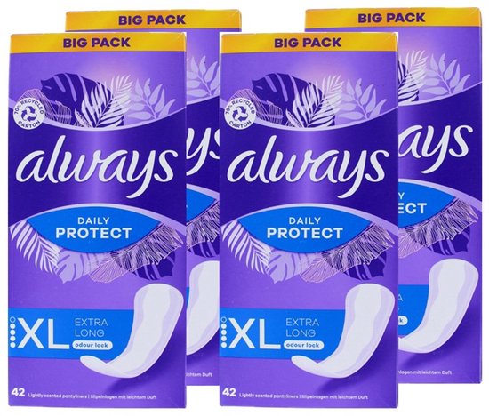 Always Daily Protect Inlegkruisjes - Extra Long - 4 x 42 Stuks ...