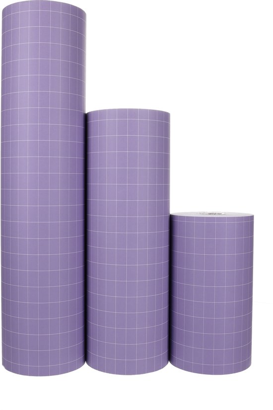 Kado Design - Cadeaupapier - Inpakpapier - Tall grid · jangle purple ...