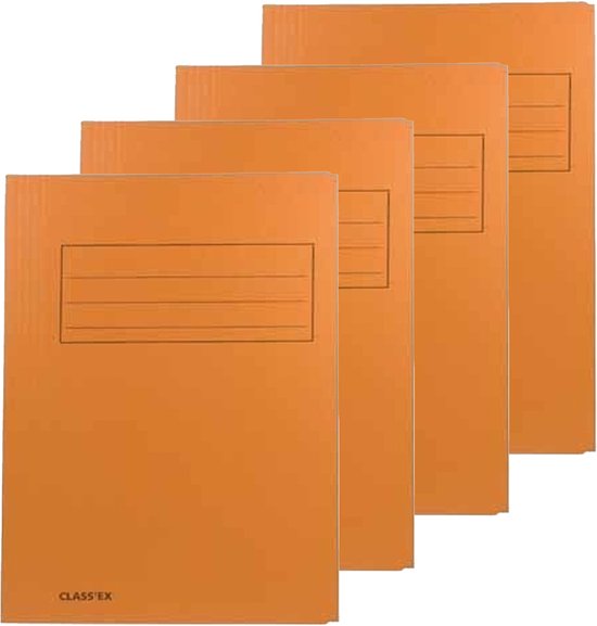 Documentenmap - 8x - A4 - oranje - gerecycled karton - 300 grams ...