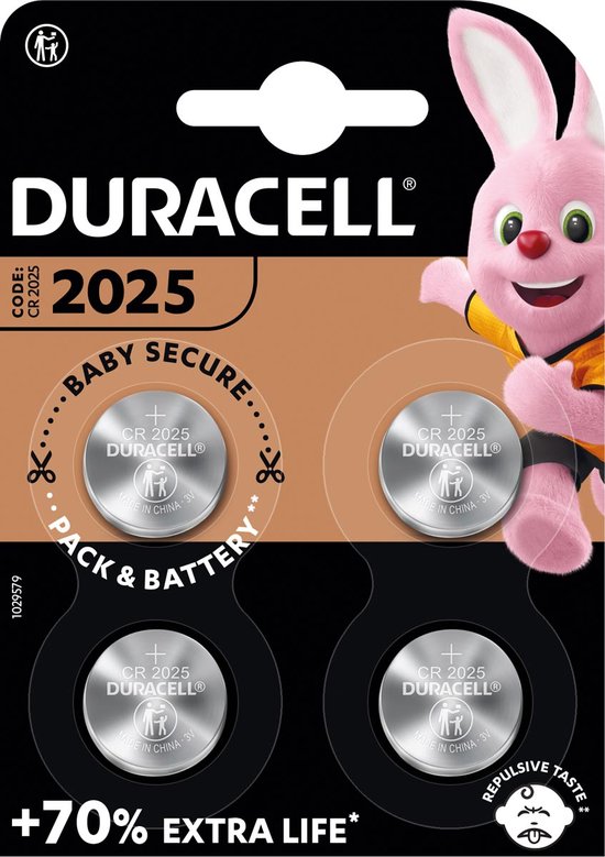 Duracell CR2025 Lithium Knoopcel Batterij 24 stuks | bol