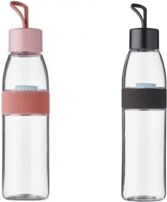 Mepal Waterflessen voordeelset Mauve en Zwart 500ml | bol