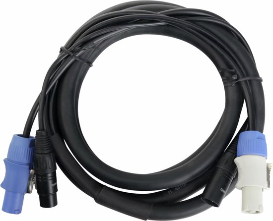 Hybrid Cable – Combikabel Power Powercon / 3-pin XLR – DMX – 5m | bol