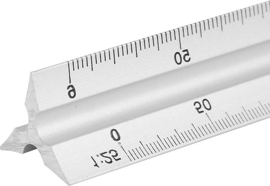12-Inch Aluminium Driehoekige Architect Scale Ruler voor Blueprints ...