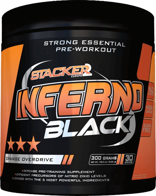Stacker 2 Inferno Black 30 servings - Orange | bol