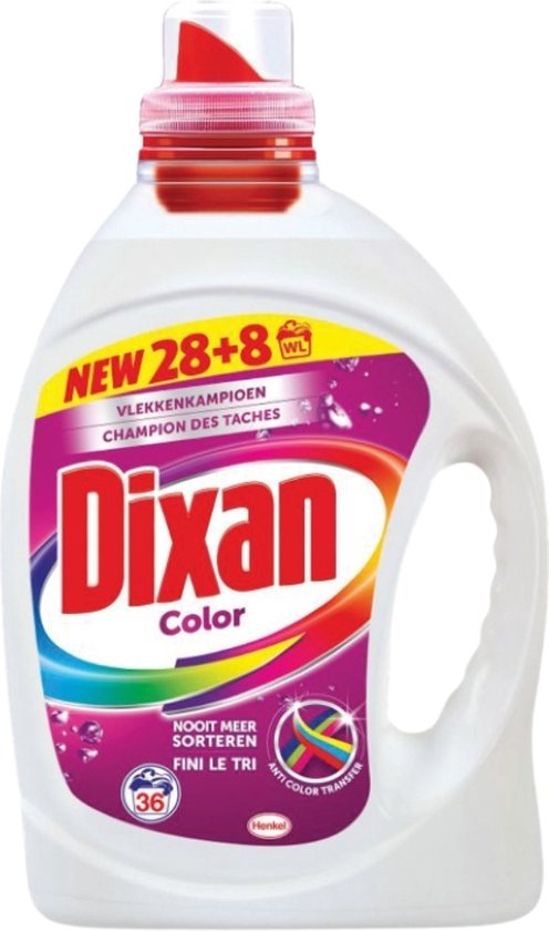 Dixan Color - Vloeibaar Wasmiddel en Vlekverwijderaar - Anti Color ...