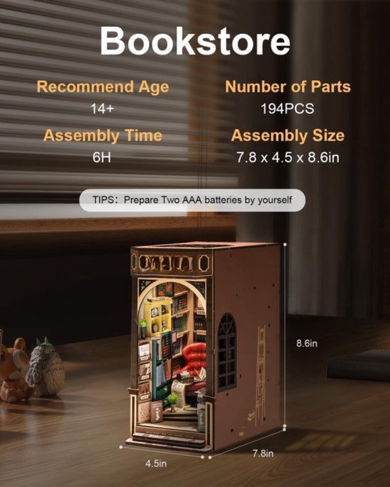 DIY Book Nook Kits - Shakespeare Bookstore Diorama Model voor ...