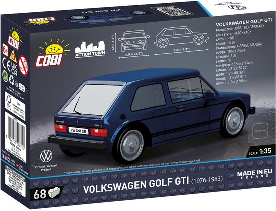 Cobi VW Golf GTI - Bouwset schaal 1:35 - 68 onderdelen | bol