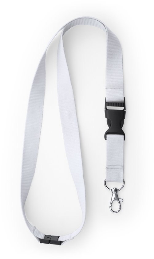 Keycord/lanyard koord - 10 x - wit - met sleutelhanger - 55 cm | bol