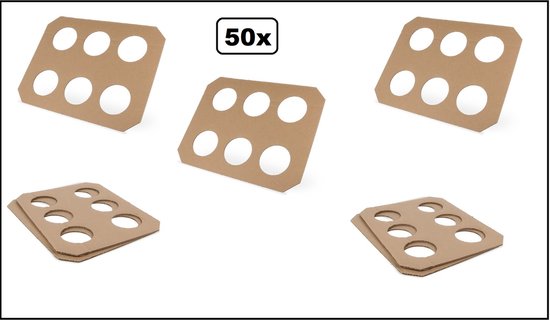 50x Draagtray karton 6-vaks - Draag tray bier frisdrank koffie wijn ...