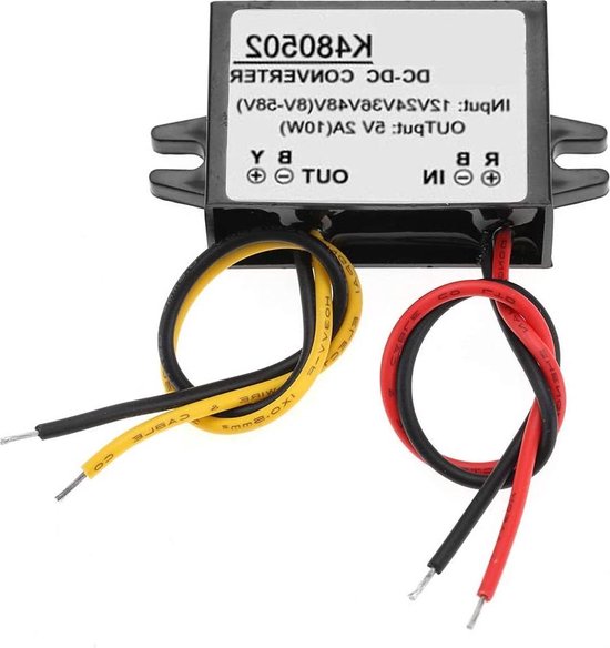 DC-DC 12V-48V naar 5V 2A Step Down Voedingsmodule voor Auto LED Scherm ...
