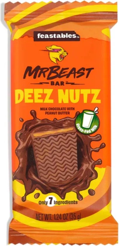 Feastables MrBeast Peanut Butter chocoladereep | bol