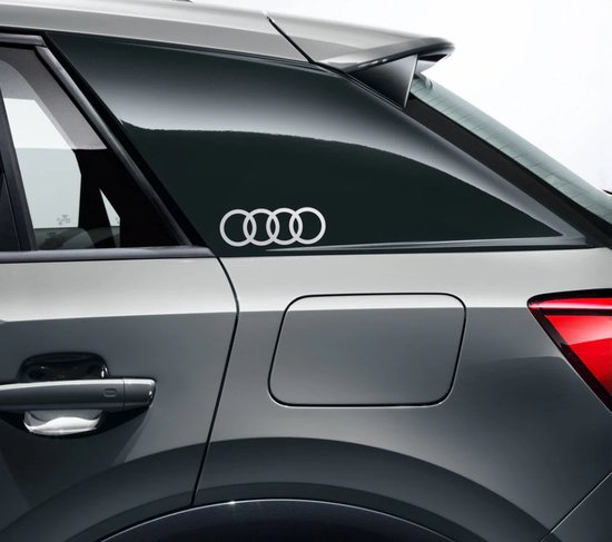 Audi Q2 Embleem Sticker - Origineel - Decoratieve Folie voor C-Zuil - C ...