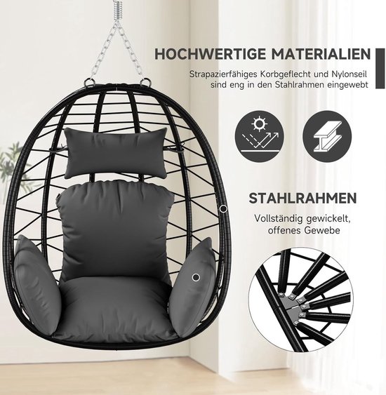 IBBO Shop - HOMELUX Hangstoel met frame - hangmat - hangschommel ...