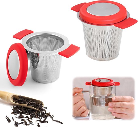 VD WEIDE ENTERPRISE - Theezeef - Set van 2 stuks, roestvrij staal 304 ...