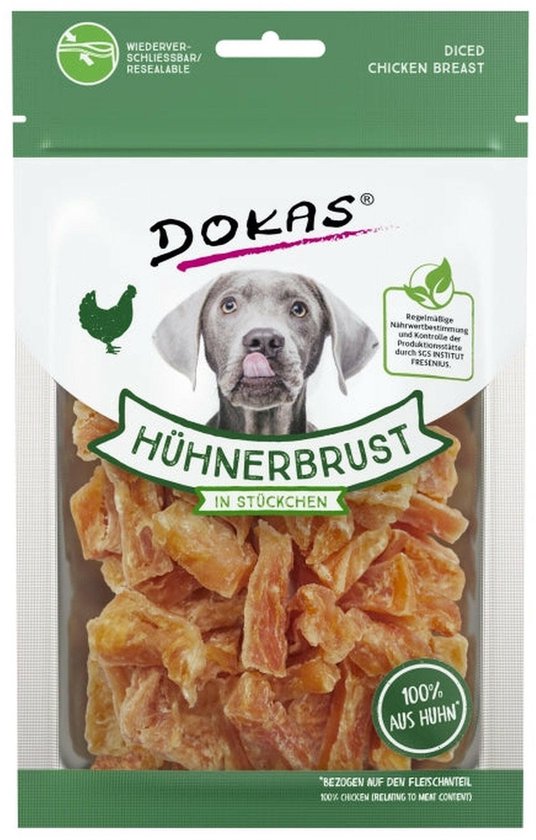 Doka's hondensnack kipfilet in stukjes - 10x70g | bol
