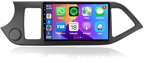 Autoradio 4/64GB met Carplay en Android auto | Geschikt voor Kia Picanto & Morning TA... | bol