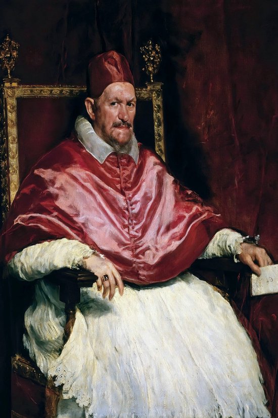Diego Velazquez - Portrait of Pope Innocent X (1650) - Portret van paus ...