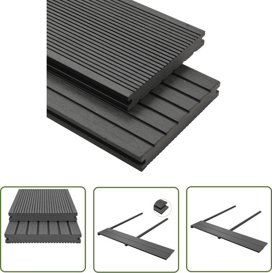 The Living Store Terrasplanken met accessoires 10 m² 2,2 m massief HKC ...