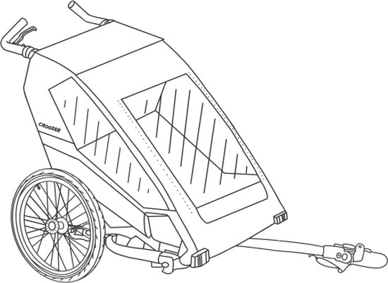 Croozer fietskar - Kid Lykke - Bessenblauw | bol