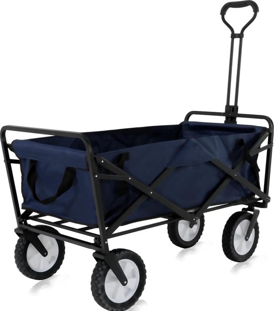 Goodivery ® Opvouwbare Handkar met Brede Wielen en 360° Draaibare ...