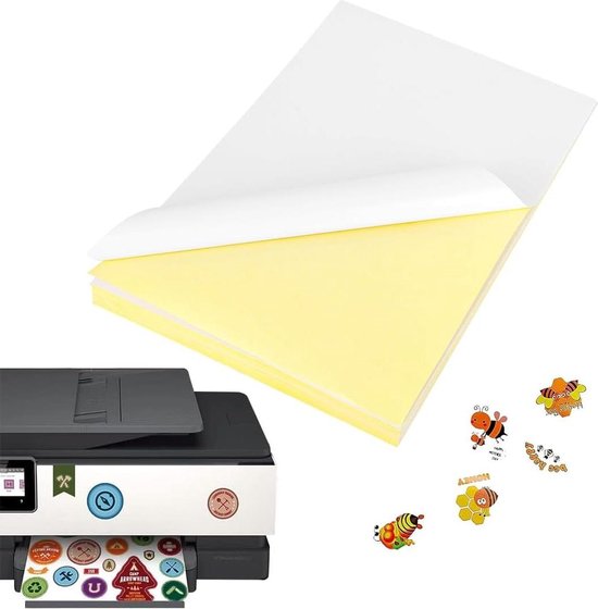Bedrukbaar stickerpapier A4 zelfklevende vinylfolie voor inkjetprinters ...