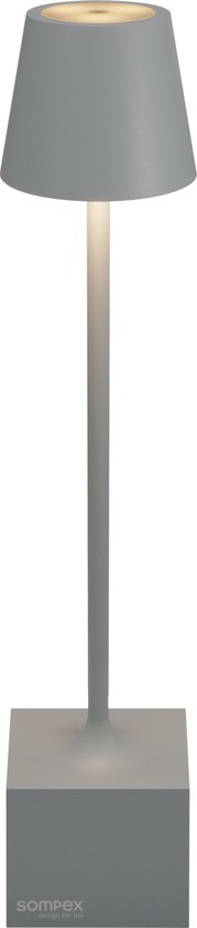 Sompex | Tafellamp Dave | Grijs | Accu | Dimbaar | bol