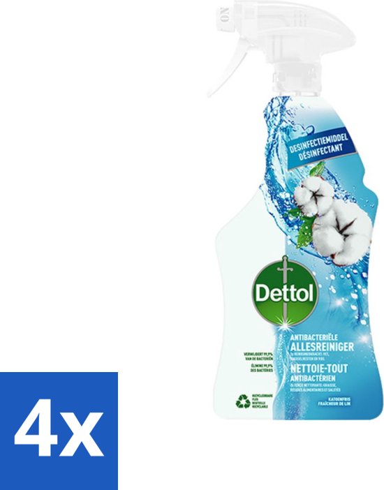 Dettol Antibacteriële Allesreiniger Spray Linnen Frisheid 750 ml ...