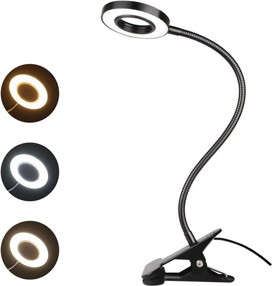Flexibele Klemlamp met 48 LED's - Dimbaar en Multifunctioneel - Zwart | bol