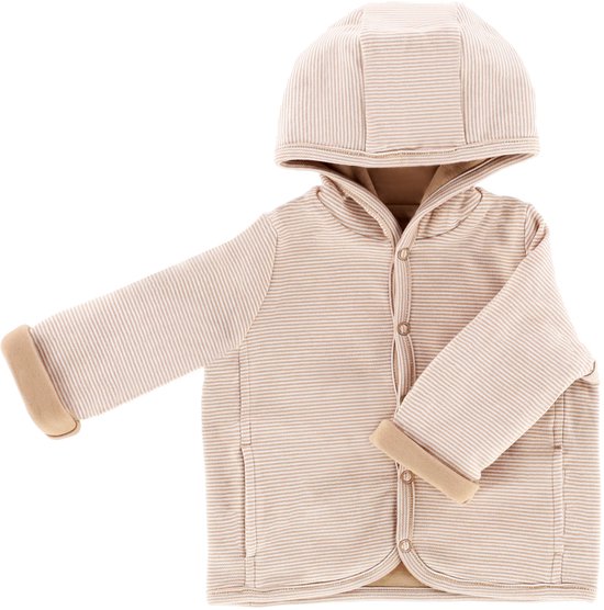 DAY Jasje Met Capuchon - Gestreept - Mocha - Mt. 62/68 | bol