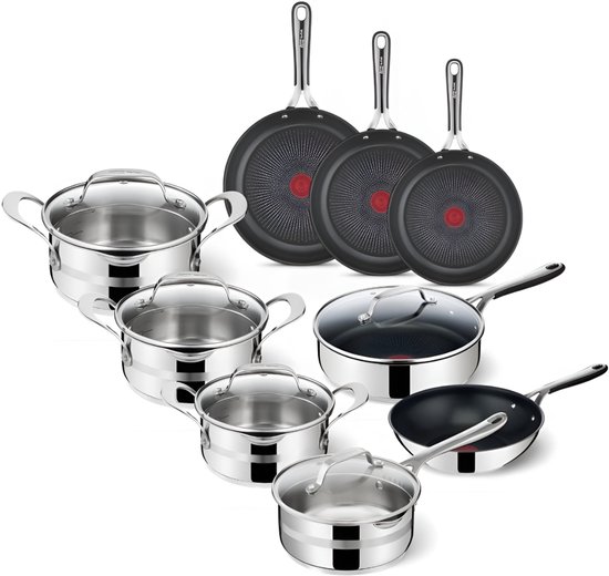 Tefal Jamie Oliver Pannenset - 9-delig - RVS - Inductie - Ovenbestendig ...