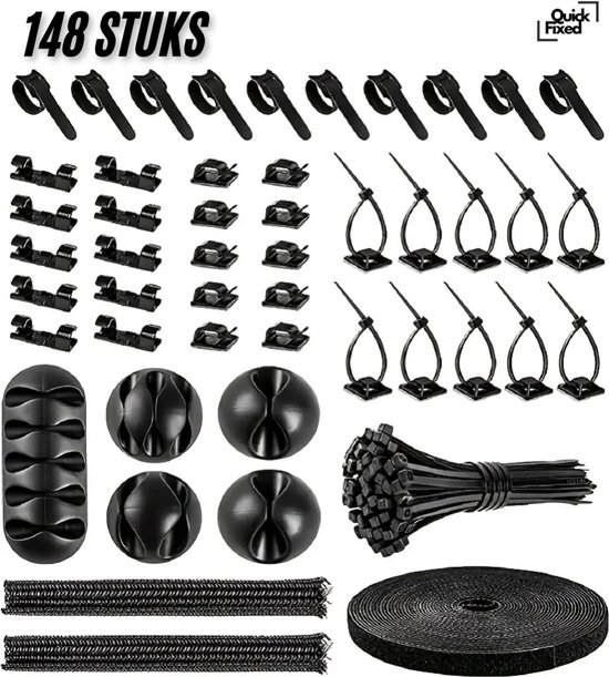 QuickFixed Kabel Organiser Set - Kabelbinders - Kabel Management ...