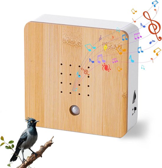 Vogelhuisje Met Geluid - Bird Box - Vogelgeluiden Huisje Met Sensor ...